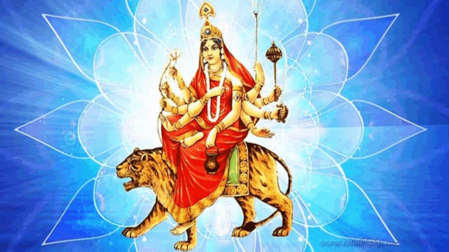 Navratri 2025 Day 3: Royal Blue Celebrations with Maa Chandraghanta ...